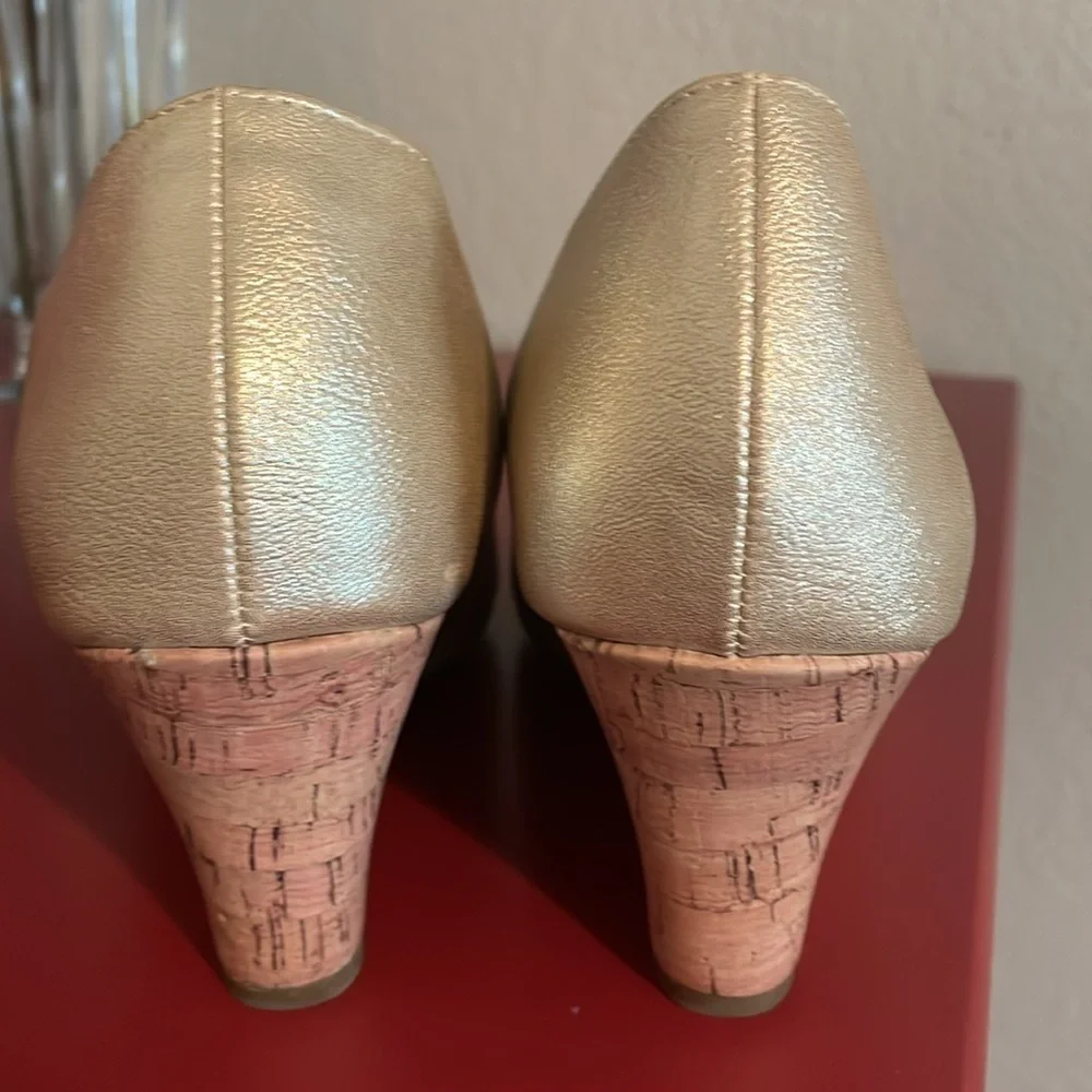 Rialto | Shoes | Rialto Champagne Low Wedge Pumps | Poshmark